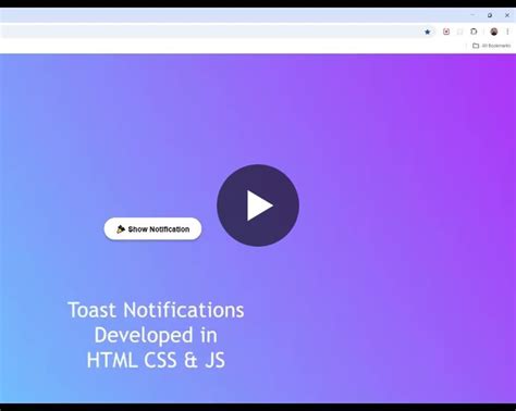 Toast Notification Developed In Html Css And Javascript Mankul Singh
