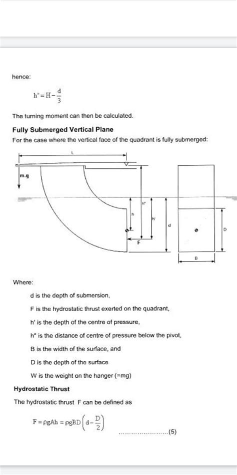 EXPERIMENT HYDROSTATIC PRESSURE Objectives To Chegg