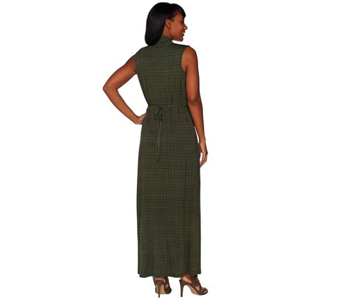 Lisa Rinna Collection Printed Knit Maxi Dress With Tie Detail
