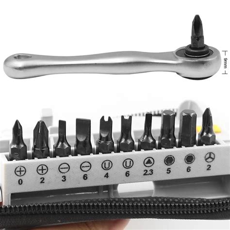 12pcs 1 4 Portable Disassembling Ratchet Wrench Set Mini Ratchet Screwdriver Set Wrench