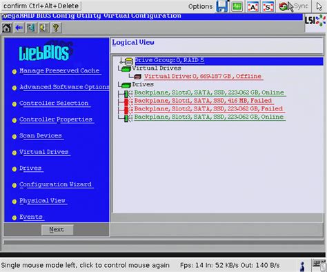 Lsi Megaraid Bios Loop Where I Have To Delete Virtual Drive Because