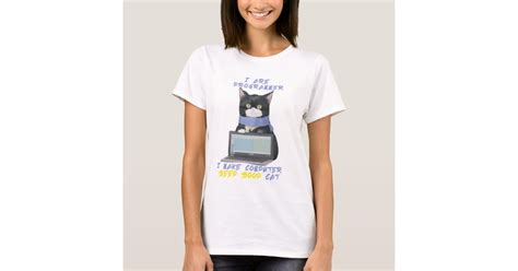 i are programmer i make computer beep boop cat t shirt zazzle