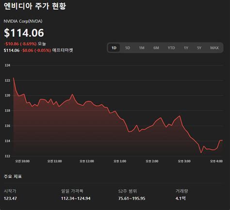 Ai 열풍 속 엔비디아 주가 하락 추가 조정 Vs 반등 가능성 분석