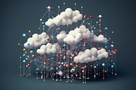 Premium AI Image Cloud Networks Concept