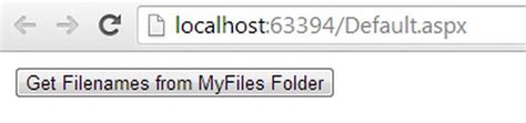 Get Filenames From Folder In Gridview Control In Aspnet