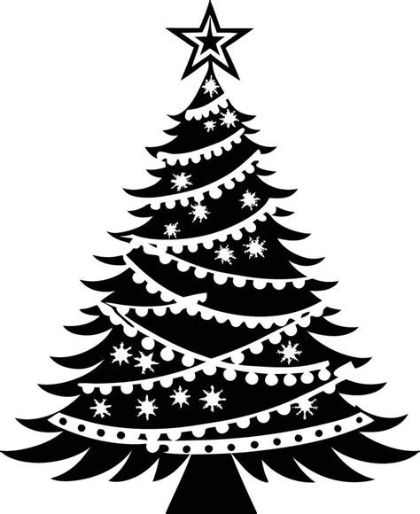 Christmas Tree Silhouette Illustration Art 50494207 Vector Art At Vecteezy