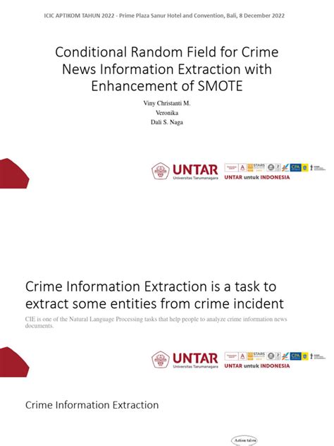 Conditional Random Field For Crime News Information Extraction Pdf