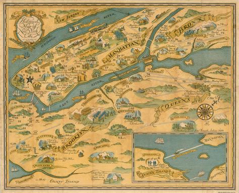 Historical Map Of New York City Curtis Wright Maps
