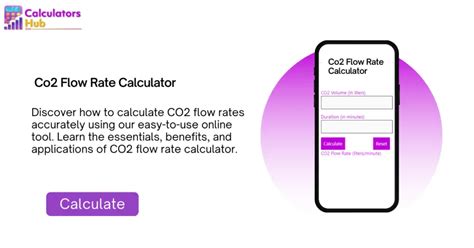 Co2 Flow Rate Calculator Online Calculatorshub