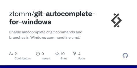 Github Ztommgit Autocomplete For Windows Enable Autocomplete Of Git