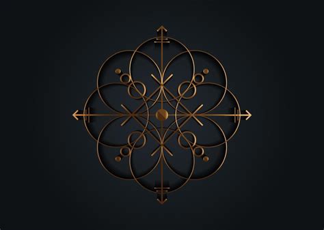 Old Gold Sacred Seal Of Powerful Energy Ancient Sigil For Protection
