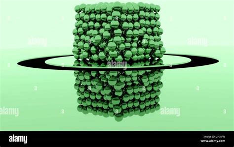 Cube Of Balls Disintegrates On Isolated Background Design 3d Cube