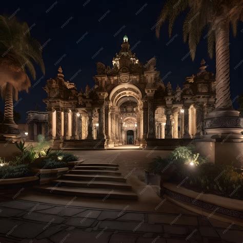 free ai image palace of the sacred tooth relic at night java indonesia