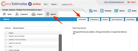 Edit Boilerplate Language Clear Estimates