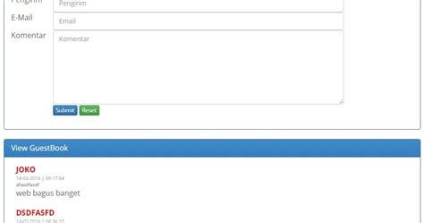 Cara Membuat Buku Tamu Php Bootstrap Kang Rizal