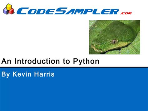 Python Introduction Ppt