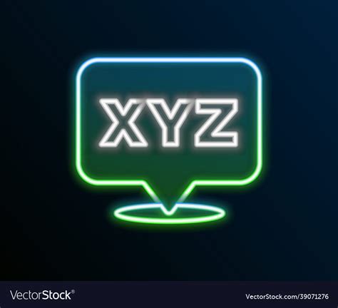 Glowing Neon Line Xyz Coordinate System Icon Vector Image