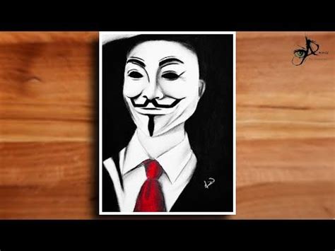 Hacker Man Drawing With Hacker Mask II How To Draw Hacker Face Video Tutorial I Easy Pencil Drawing