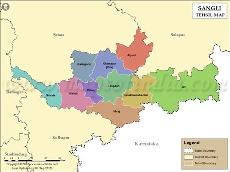 Sangli Tehsil Map Tehsils In Sangli Talukas In Sangli