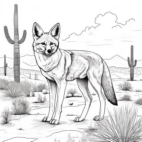Howling Coyote Coloring Page