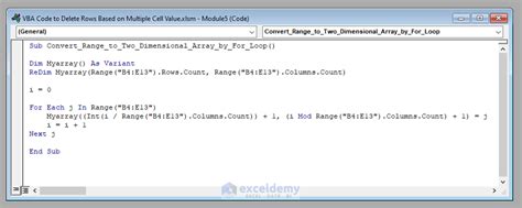 How To Convert Range To Array In Excel Vba 3 Ways Exceldemy
