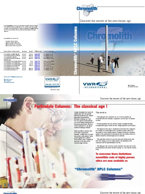 Chromolith Hplc Pdf High Performance Liquid Chromatography Laboratory Techniques