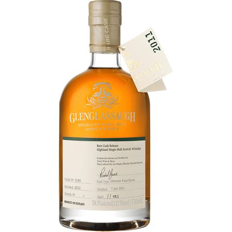 Glenglassaugh 2011 Rare Cask Release No 5195 Single Malt Scotch