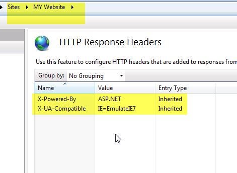 Iis WiX Response Header Stack Overflow