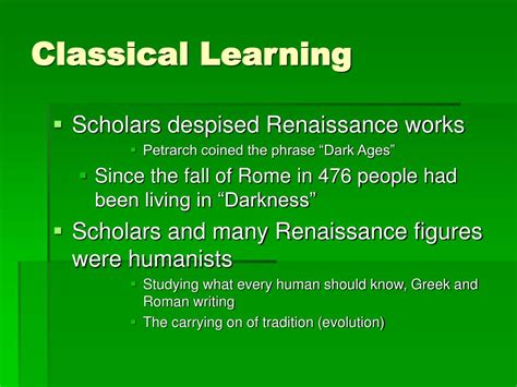 Ppt The Renaissance A Rebirth Of Art Ideas And Individualism