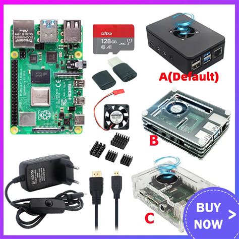 Kit Complet Raspberry Pi 4 Modèle B Ram 1 8 Go Carte Tf 32 128 Go Accessoires Test Et