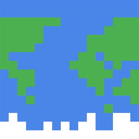 8 Bit World Map Pixel Art