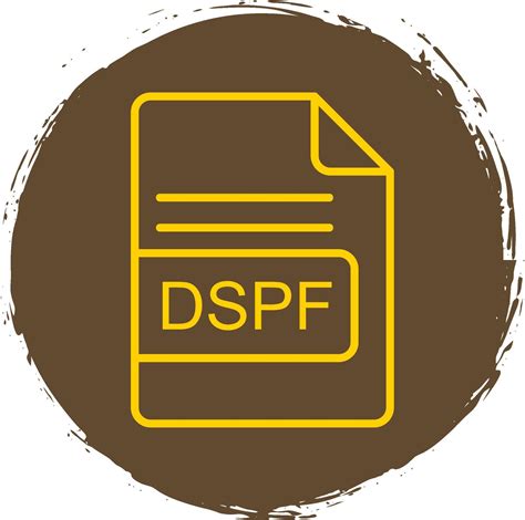 Dspf File Format Line Circle Sticker Icon 43960226 Vector Art At Vecteezy