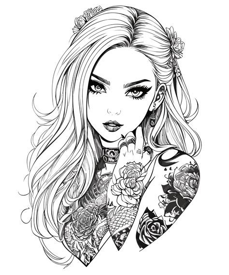 Premium Vector A Vector Art Handdrawn Pencil Of A Bad Girl Sketch