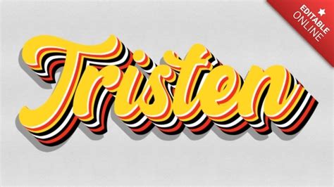 Tristen Graphic 3d Text Effect Generator