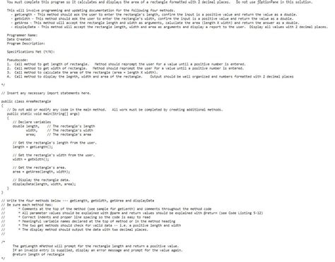 solved you must complete this program so it calculates and