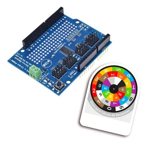 Placa Shield Servo Motor 16 Canais Para Arduino Parcelamento Sem Juros