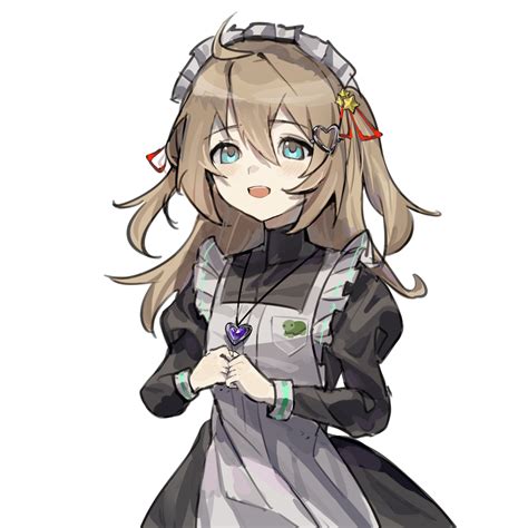 Neuro Sama Hashtag Only Commentary Highres 1girl Ahoge Ame0 Apron