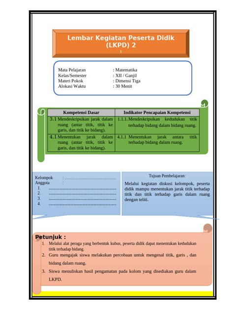 LKPD 2 | PDF | Metode & Bahan Ajar | Seni