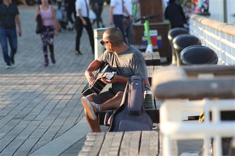 Premium Photo Busker