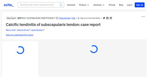 Calcific Tendinitis Of Subscapularis Tendon Case Report