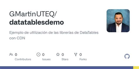 Github Gmartinuteqdatatablesdemo Ejemplo De Utilización De Las