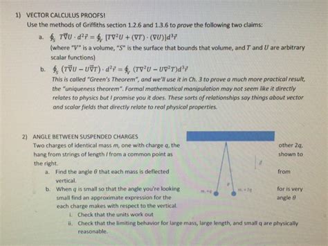 Solved 1 VECTOR CALCULUS PROOFS Use The Methods Of Chegg Com