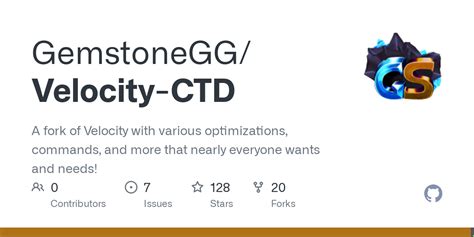 Github Gemstoneggvelocity Ctd A Fork Of Velocity With Various
