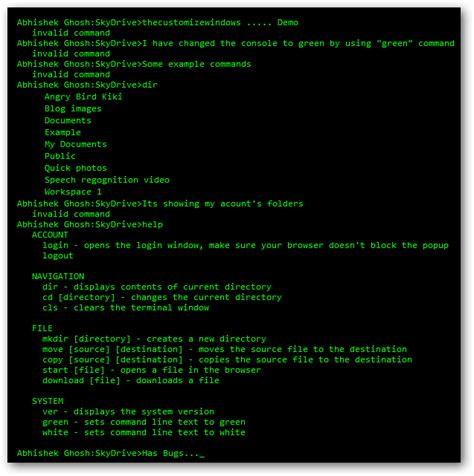 SkyCMD Features Of Command Line Version Of SkyDrive