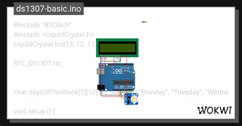 ds1307-basic.ino copy - Wokwi ESP32, STM32, Arduino Simulator