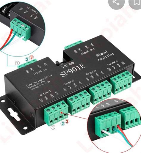 sp901e spi signal amplifier for ws2812b ws2811 ws2813 pixel rgb led