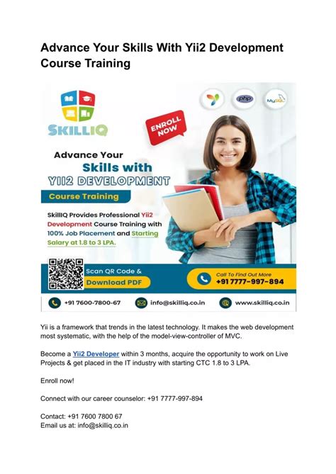 Ppt Advance Your Skills With Yii2 Development Course Training