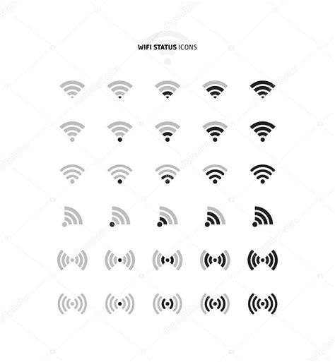 Wifi Status Icons Set Stock Vector Image By Alegretgrafic