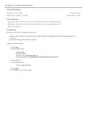 Configure Allowed VLANs Lab Report Pdf Lab Report Configure Allowed VLANs Your
