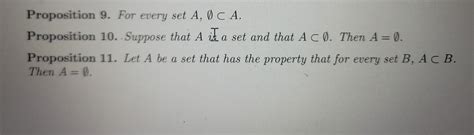 solved proposition 9 for every set a ∅⊂a proposition 10